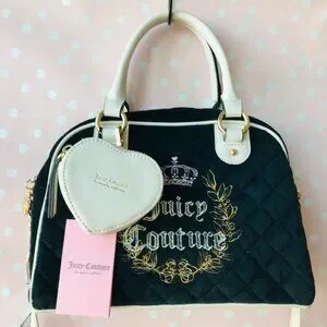 Juicy Couture | Bags | Juicy Couture Royal Moment Bowler Bag Liquorice ...